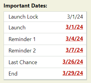 How to Modify Launch and End Dates