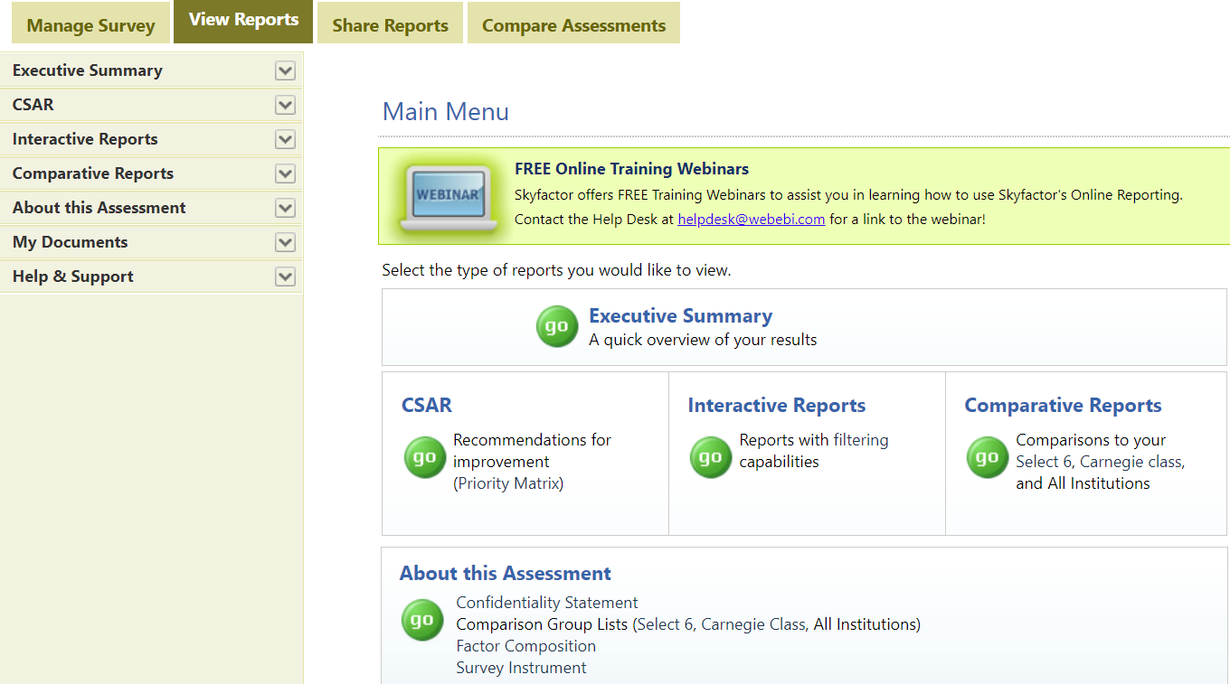 Getting Started with Reporting