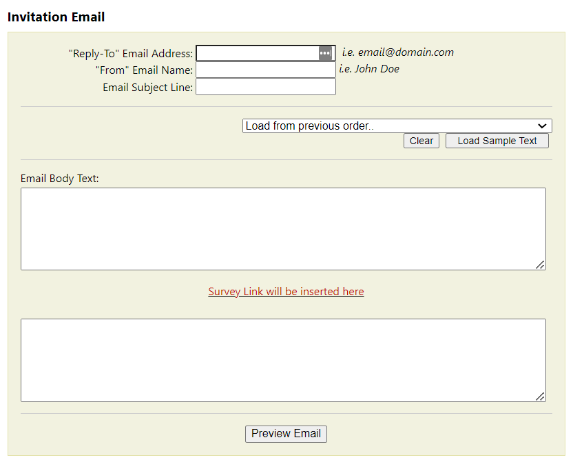 How to Enter Invitation and Reminder Email Content
